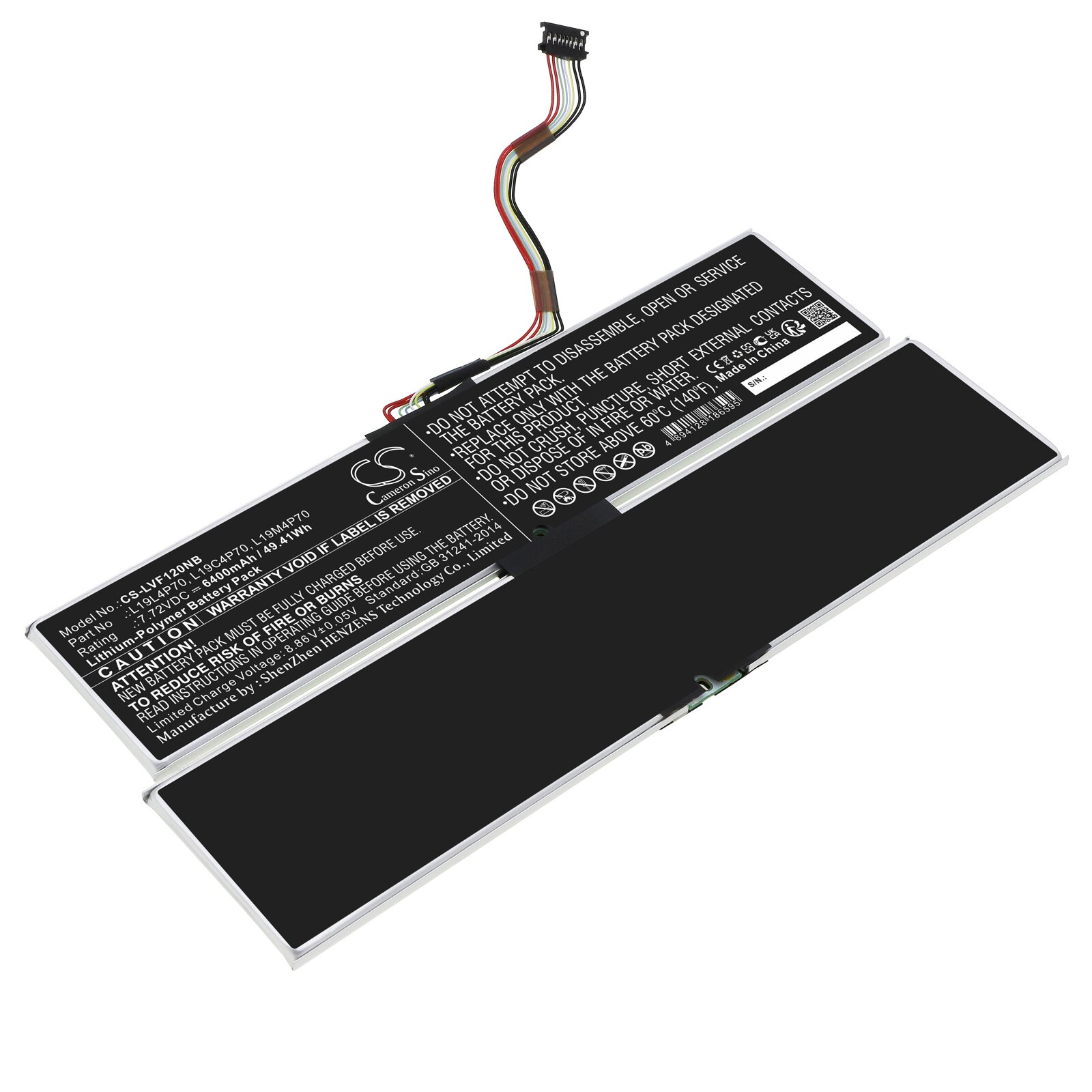 Replacement Lenovo L19L4P70 Laptop Battery (7.72 Volt, 6400 mAh ...