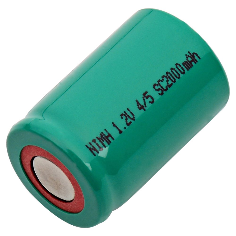 4/5 Sub-C 2000 NiMH Flat Top Rechargeable Battery | Battery Mart