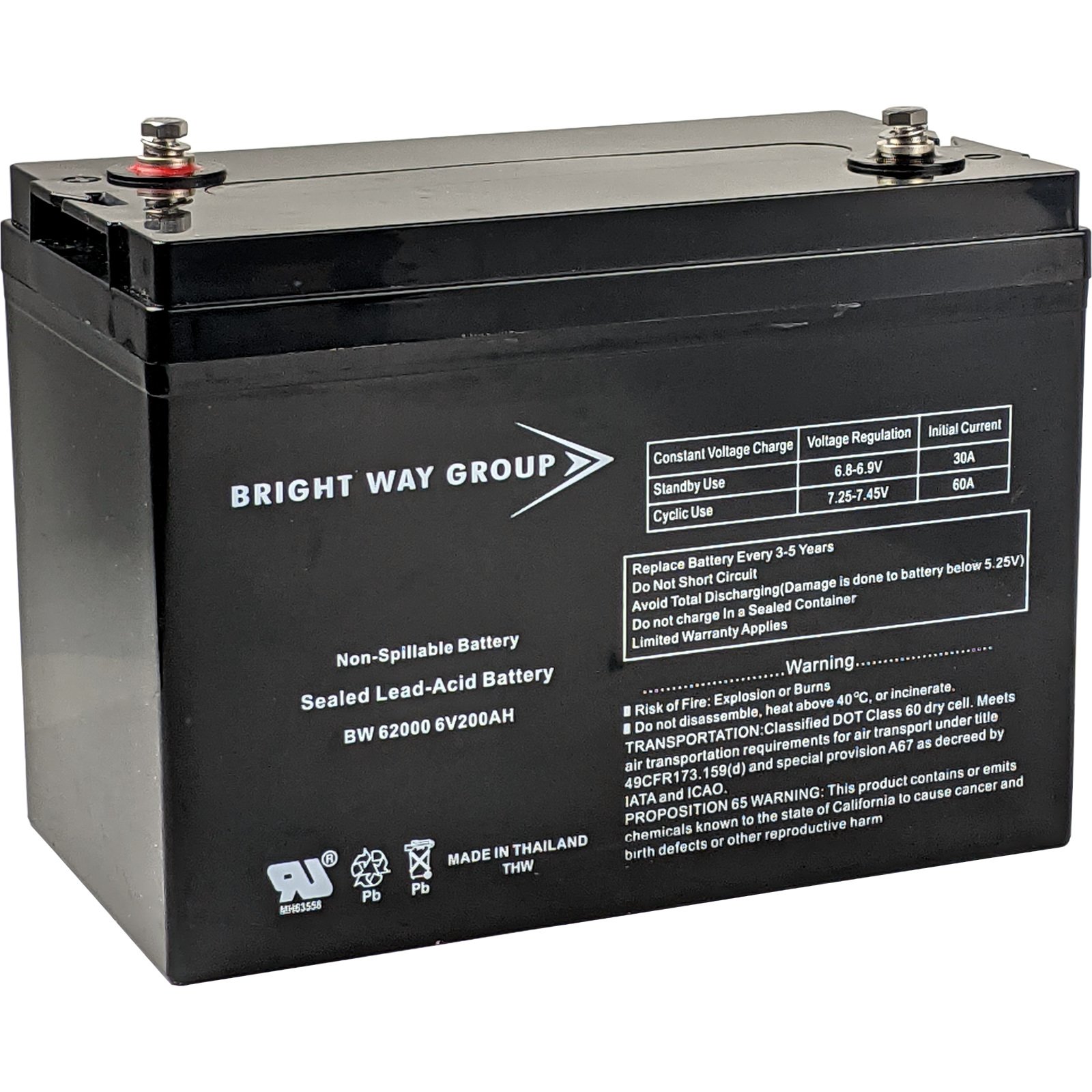 6V 200Ah Sealed Lead Acid Rechargeable Battery | Battery Mart