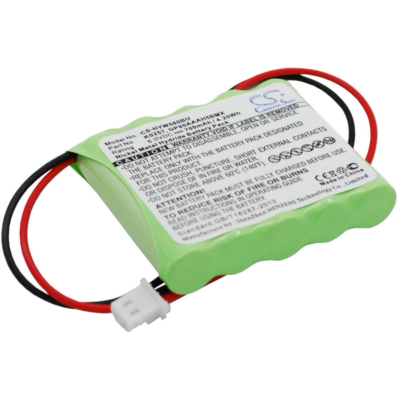 Replacement Honeywell Alarm System Battery (6V, 700mAh, NiMH) | Battery ...