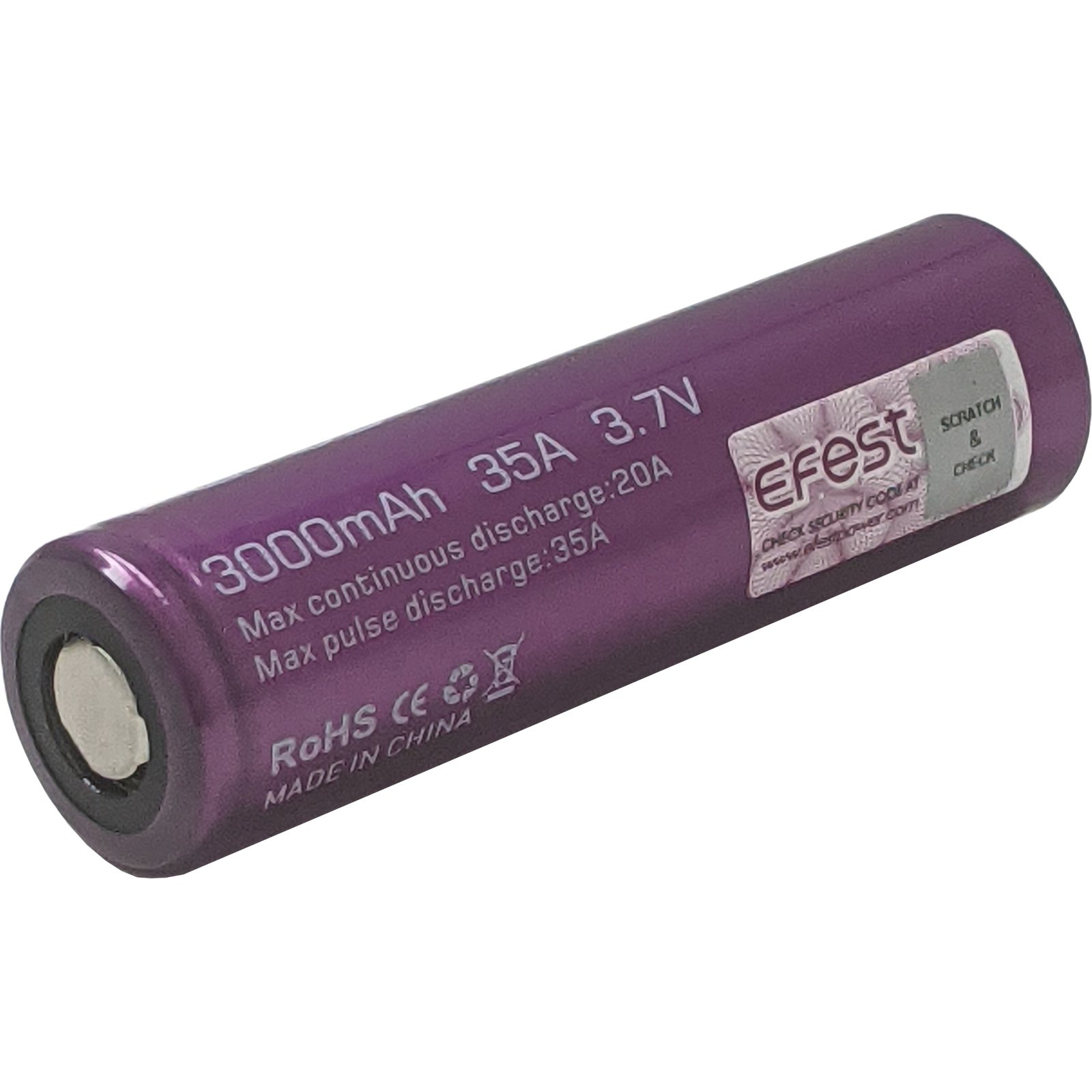 Efest 18650 3000mAh 20A IMR Battery | Battery Mart