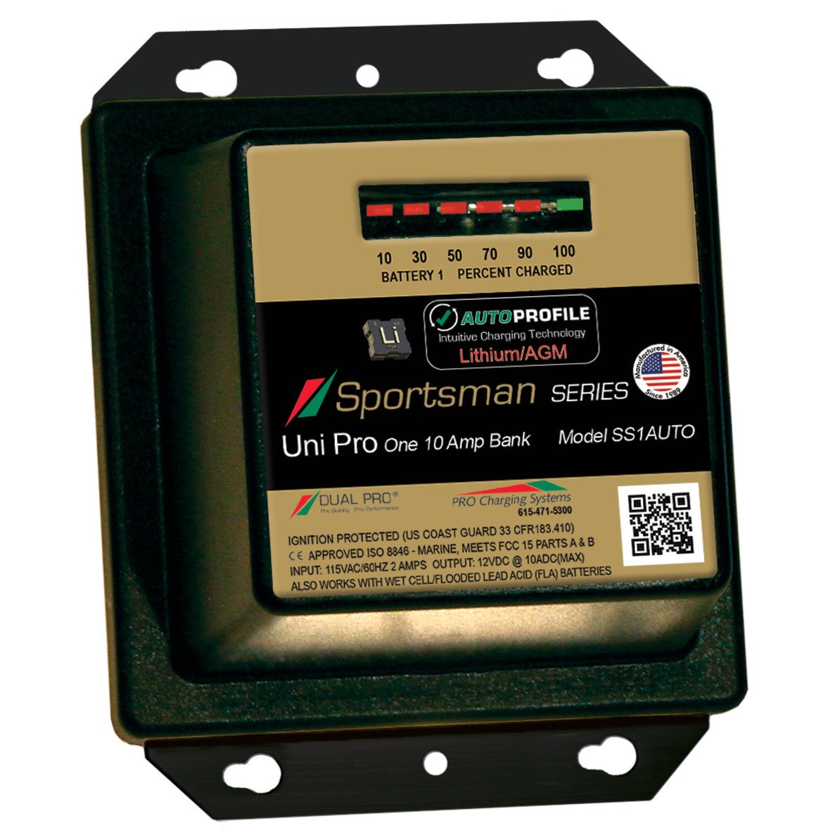 Dual Pro Sportsman Series 12 Volt 10 Amp Battery Charger