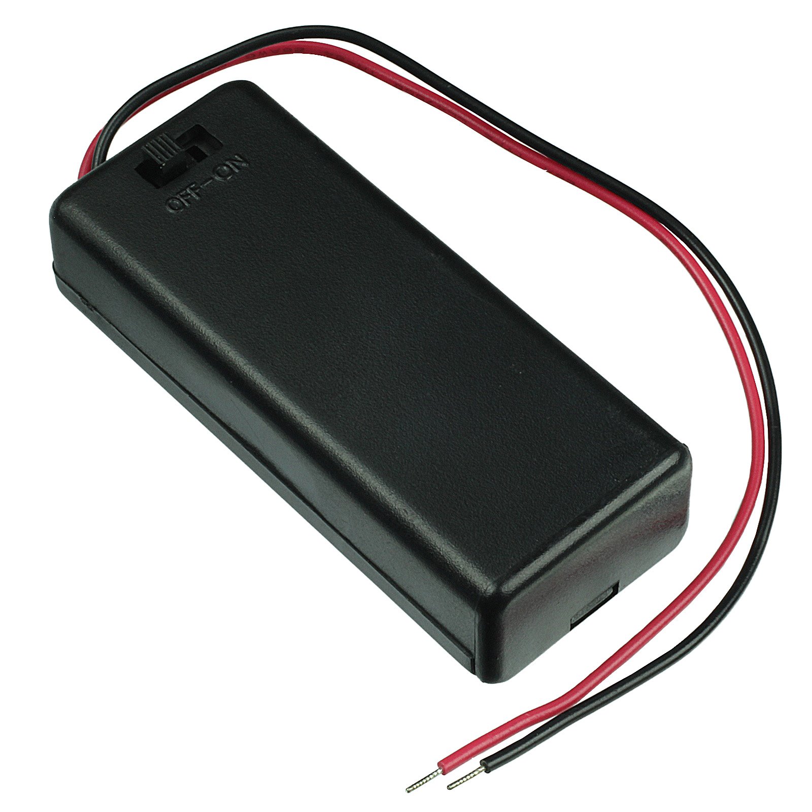 Covered Battery Holder for 2 AAA Batteries with On/Off Switch | Battery ...