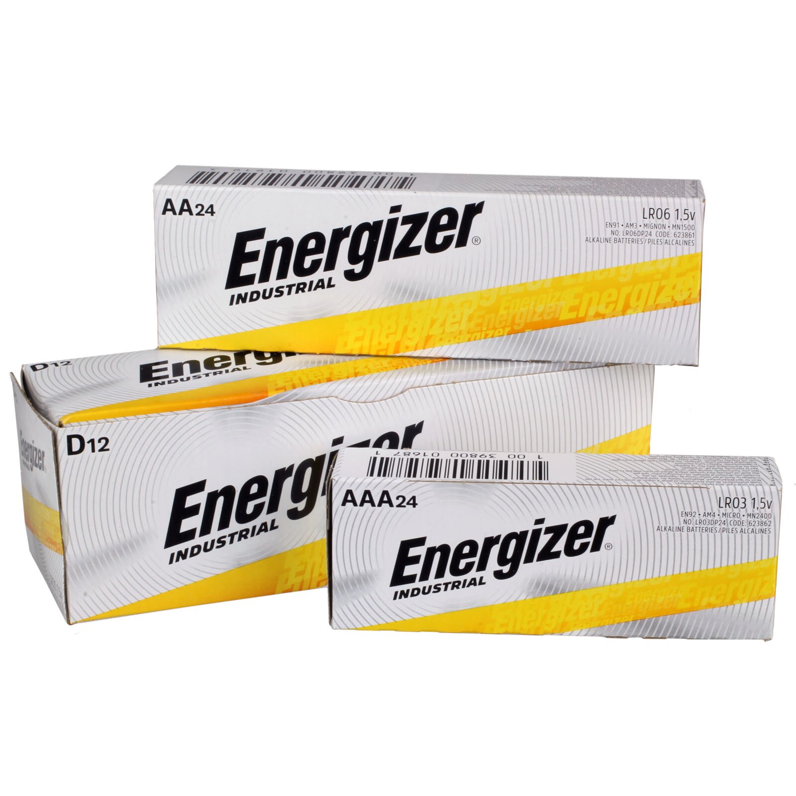 Energizer Industrial Bundle Pack - AA, AAA & D Batteries | Battery Mart