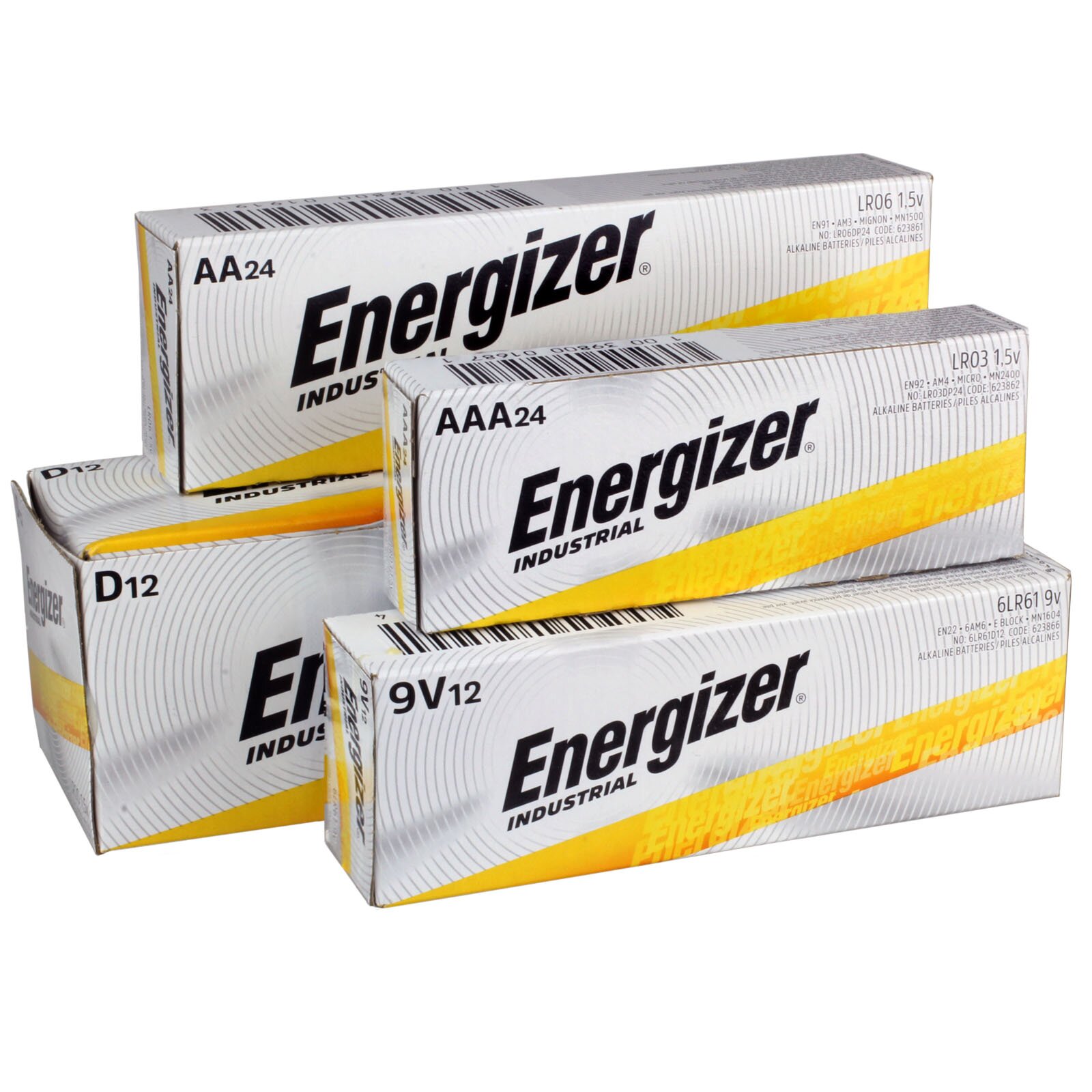 Energizer Industrial Bundle Pack - AA, AAA, D & 9V Batteries | Battery Mart