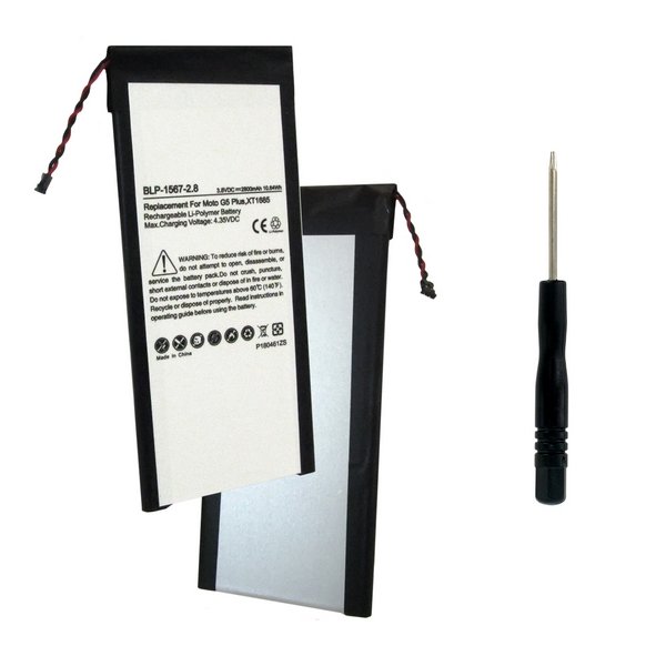 Replacement Motorola G5 Plus Cell Phone Battery with Installation Tools ...