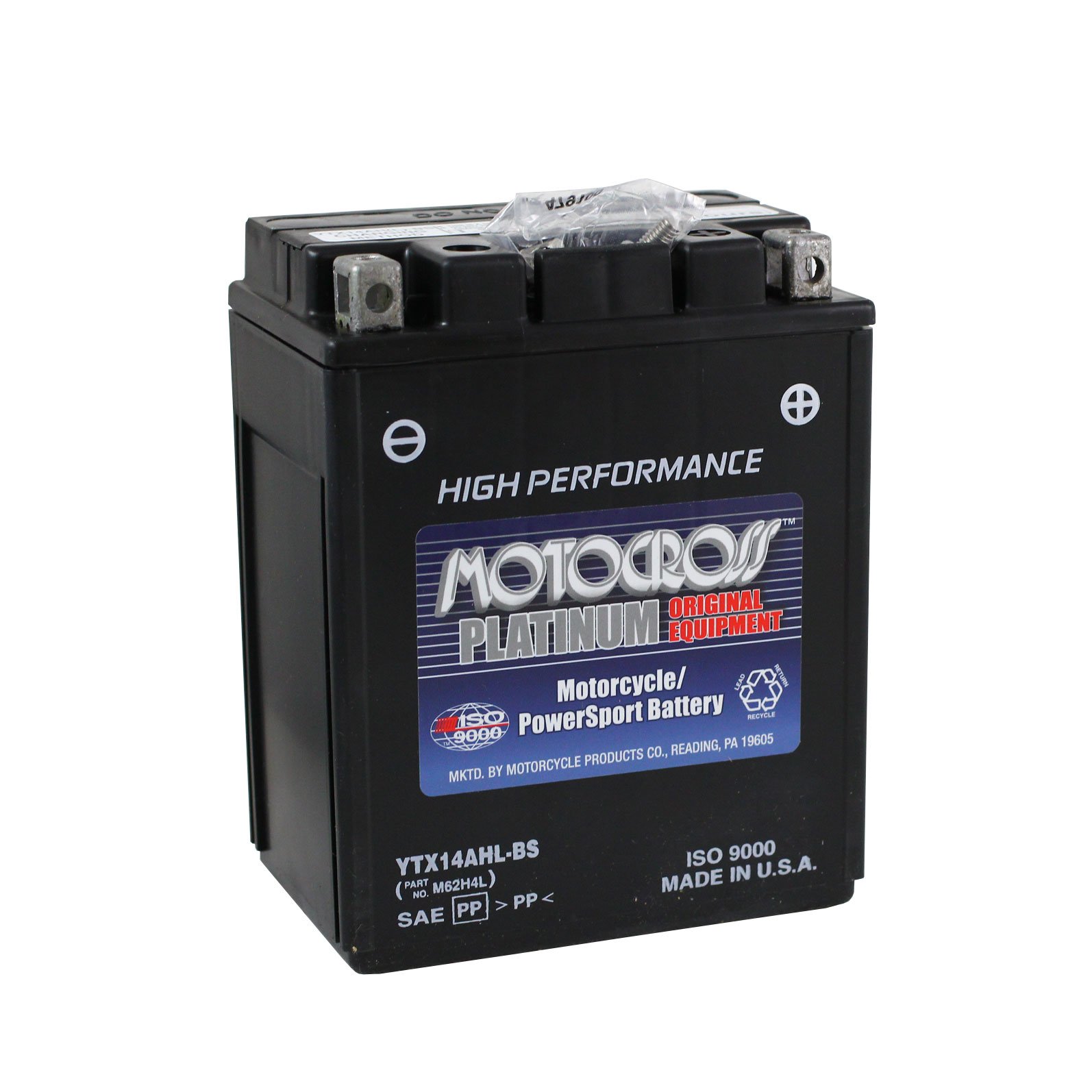 USA-Made Motocross YTX14AHL-BS Sealed, Maintenance Free Battery - Free ...