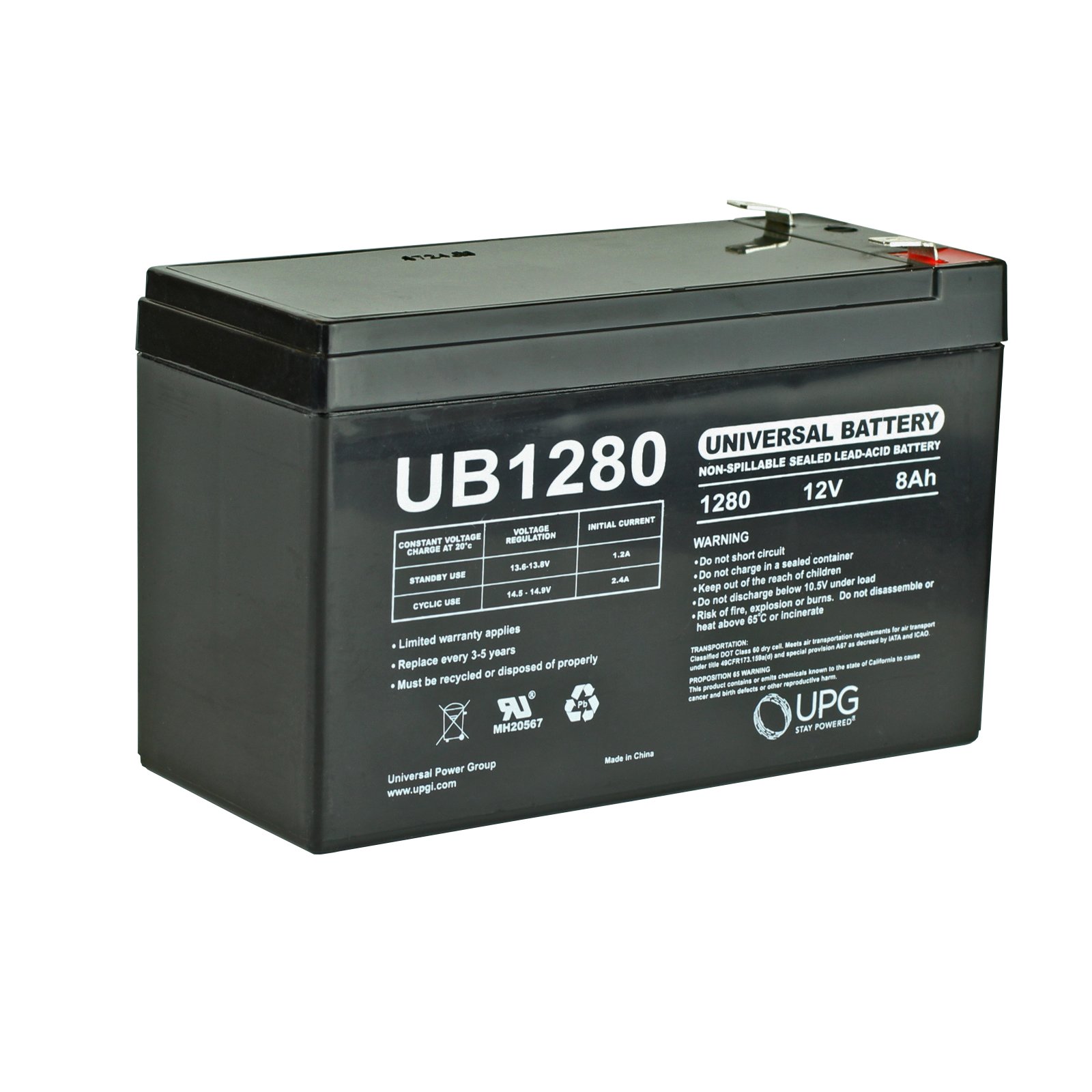 NP7-12 Replacement - 12 Volt 7.6 Ah Sealed Lead Acid Rechargeable ...