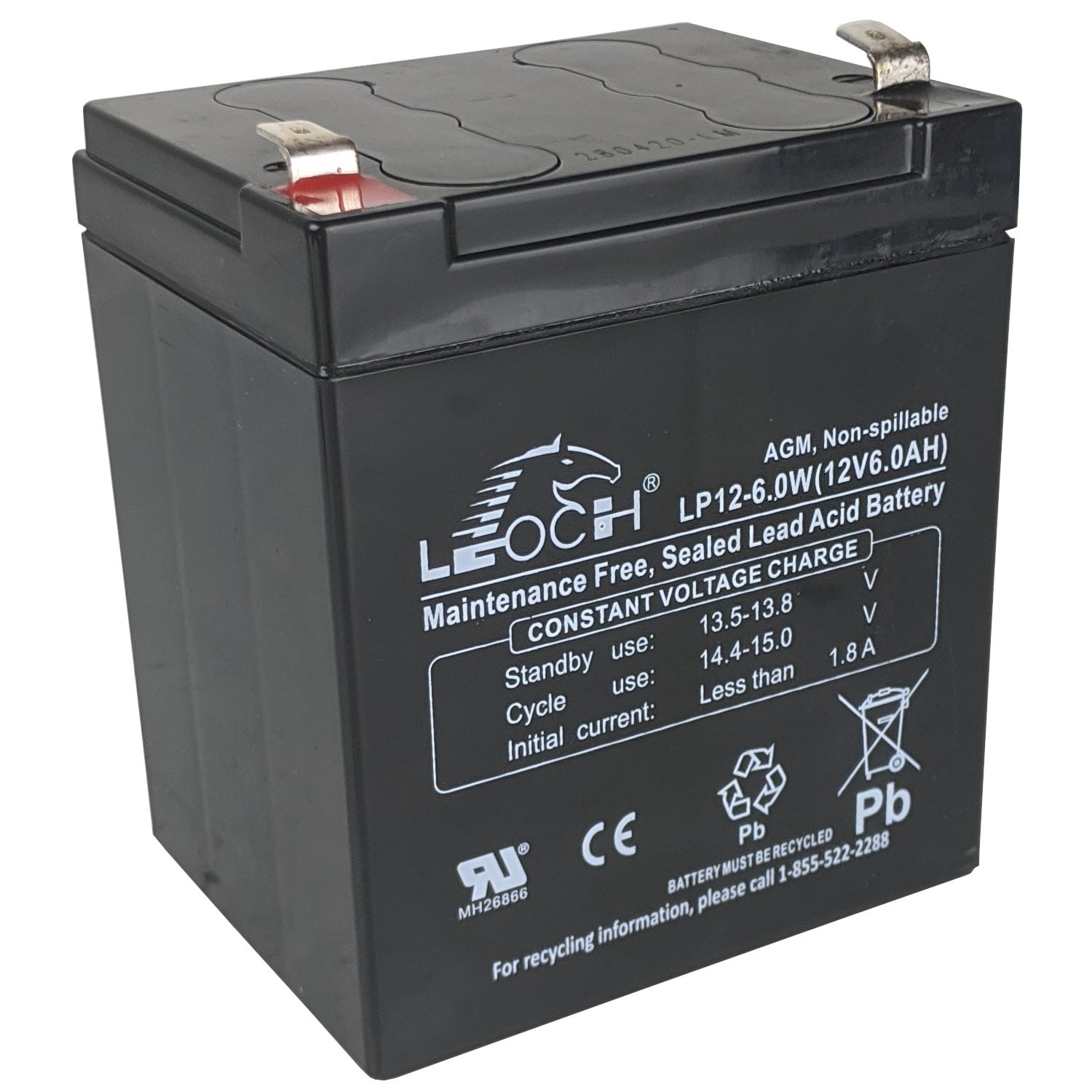 12 Volt 5 Ah Rechargeable Sealed Lead Acid Battery - F2 Terminal