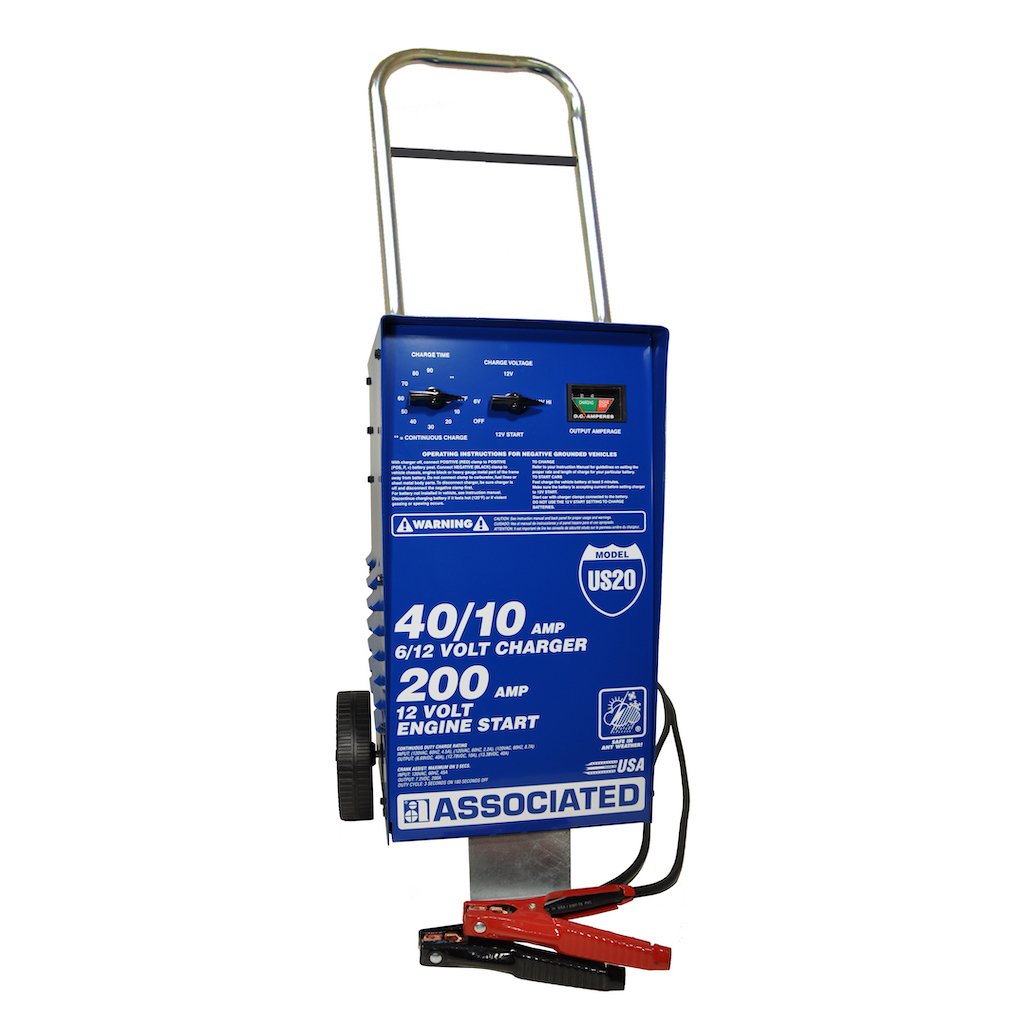 Associated 6/12 Volt, 40/10 Amp Wheel Charger with 200A Engine Start ...
