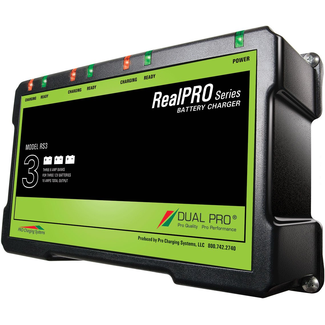 Dual Pro RealPRO Series RS3 12V Charger with Three 6A Banks