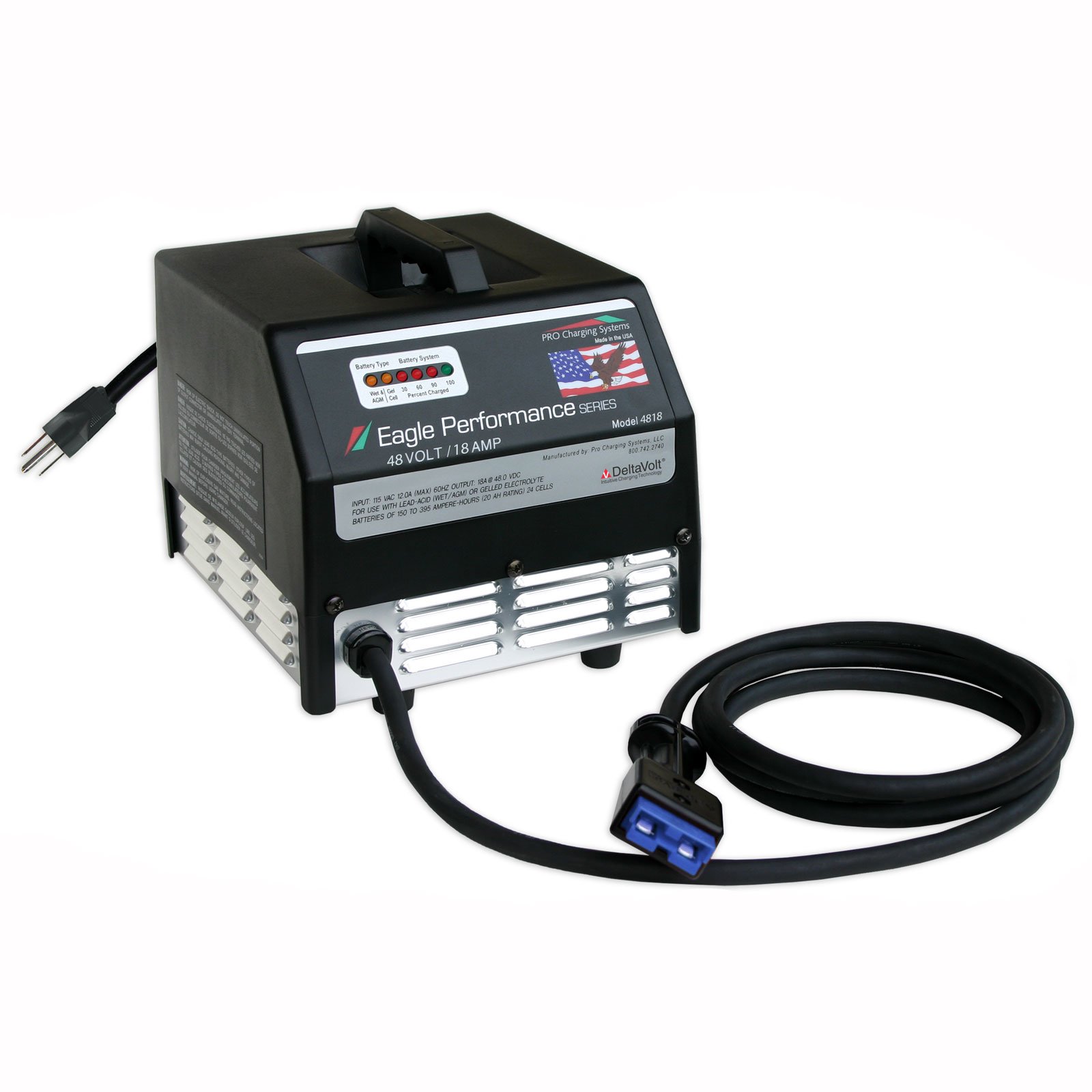 48 Volt 18 Amp Dual Pro Eagle Charger - Free Shipping: BatteryMart.com