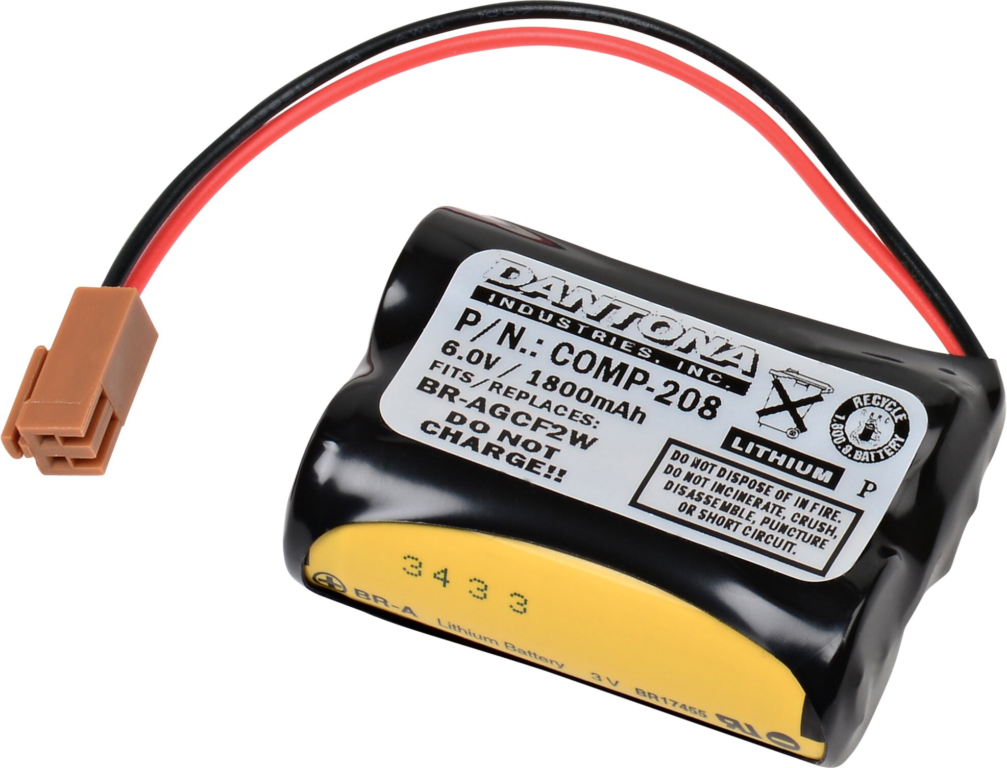 Comp-208 Lithium 6V 1800 mAh Circuit Board Battery | Battery Mart