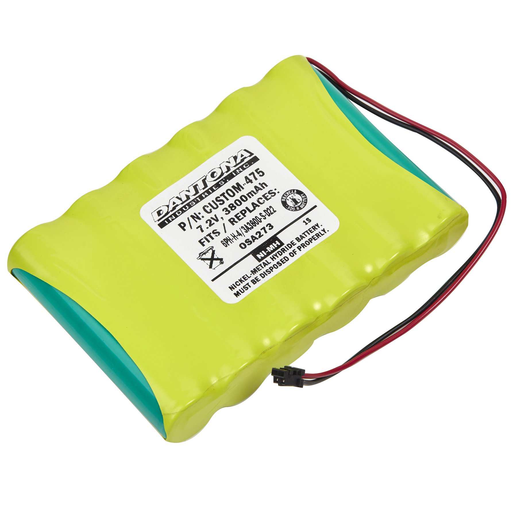 Replacement ADT, DSC Alarm System Battery (7.2V, 3.8Ah, NiMH) | Battery ...