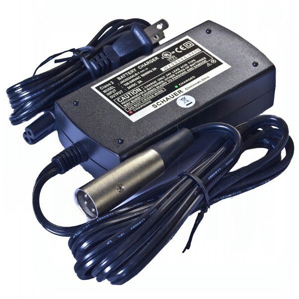 Schauer JAC0224 Charger: 24 Volt, 2 Amp with XLR Plug: BatteryMart.com