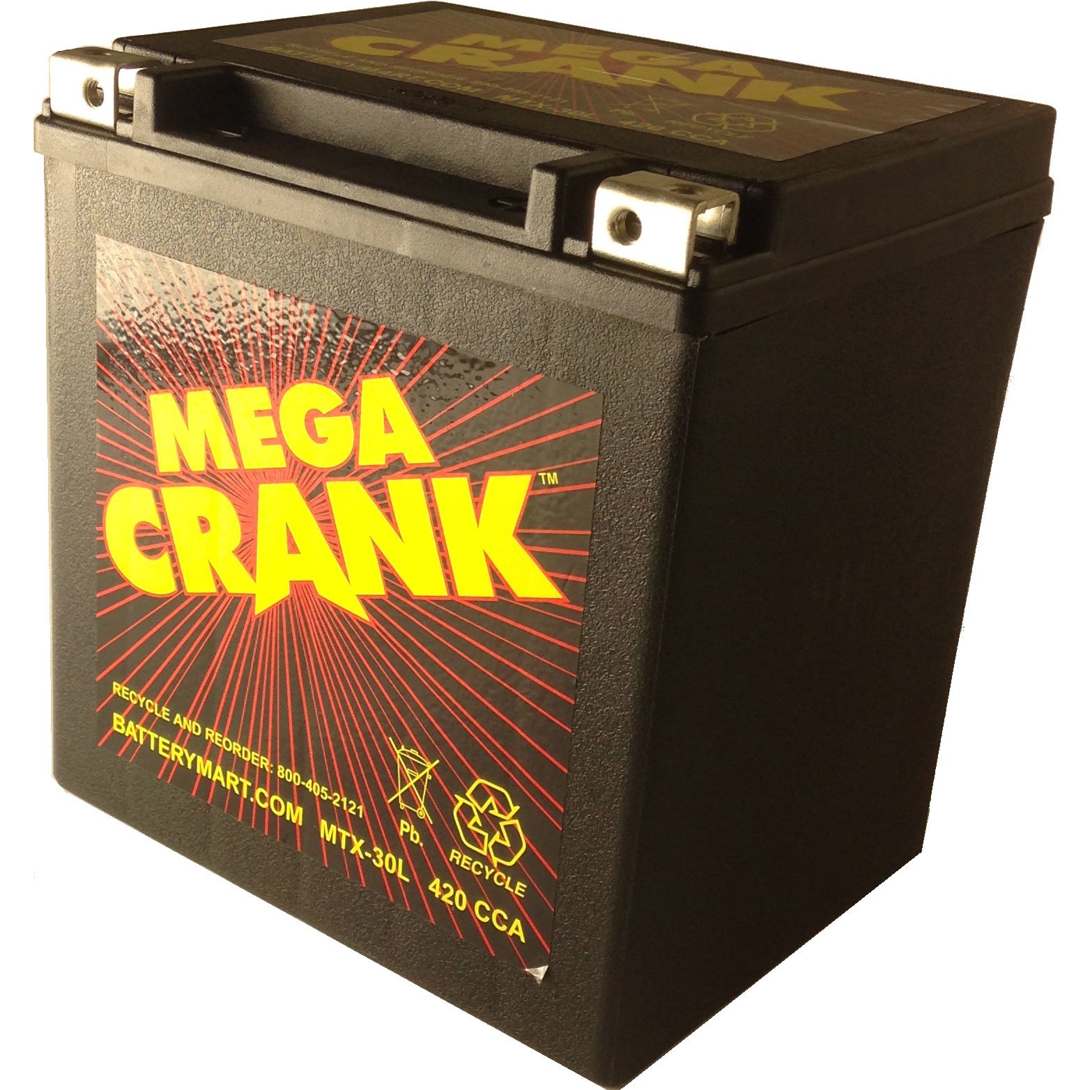 Mega Crank MTX-30L Battery | AGM Battery Motorcycle