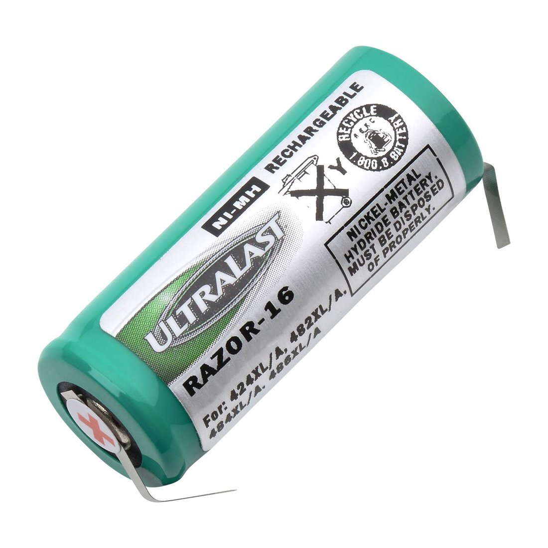 1.2 Volt 2000 mAh NiMH Cordless Razor & Electric Toothbrush Battery ...